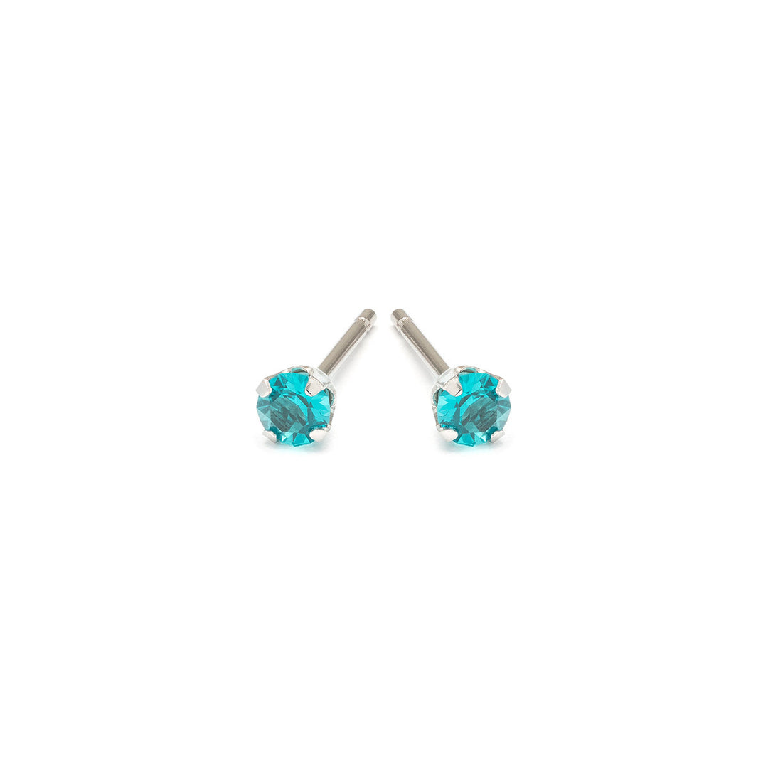December Birthstone Stainless Steel Stud Earrings | Simply Whispers