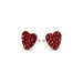 Cherry Pave Heart Stud Earrings | Simply Whispers